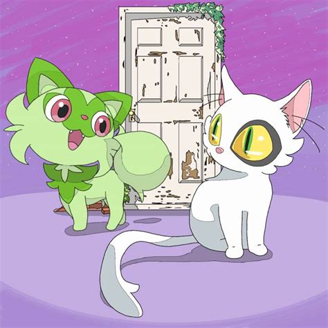 关都 906草猫宝可梦新叶喵 ニャオハ 插画图片 BoBoPic