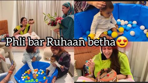 Ruhaan First Time Betha🥹mashaallah ️dipika Ki Duniya Saba Ka Jahan