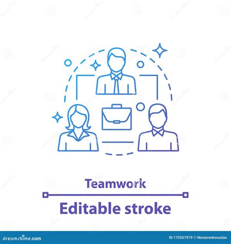 Teamwork Concept Icon Stock Vector Illustration Of Industry 175557979