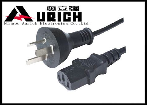 3 Poles 3 Wires Argentina Power Cord Male Power Plug To IEC 60320 C13
