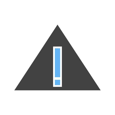 Warning Glyph Blue And Black Icon 10892809 Vector Art At Vecteezy