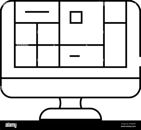 Table Of Operating System Line Icon Vector Illustration Stock Vector