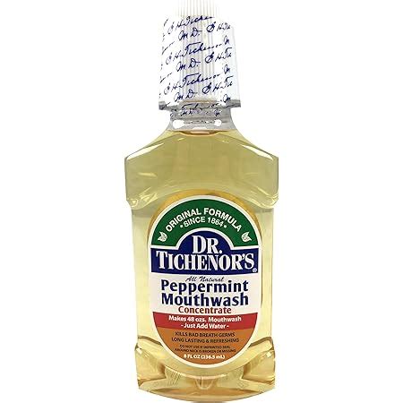 Dr Tichenors All Natural Peppermint Mouthwash 16 Oz Pack