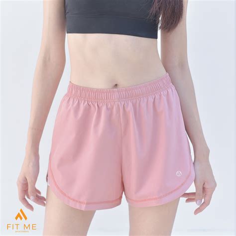 กางเกงออกกำลังกายขาสั้นผู้หญิง ความยาวกำลังดี ไม่สั้นมาก มีซับในกันโป๊ กางเกงวิ่ง ผ้าแห้งไว มี 3