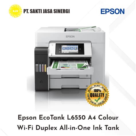 Epson EcoTank L6550 A4 Colour Wi Fi Duplex All In One Ink Tank PT Sakti Jasa Sinergi