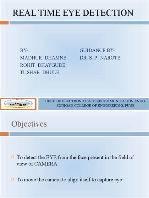 Real Time Eye Detection 2 Edited Final Pdf Image Segmentation