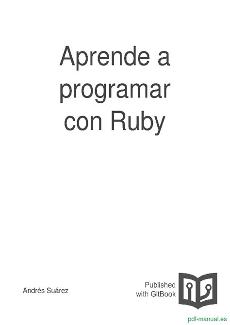 PDF Aprende A Programar Con Ruby Gratis Curso