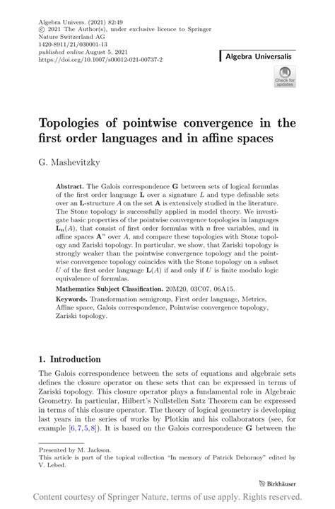 Topologies Of Pointwise Convergence In The First Order Languages And In