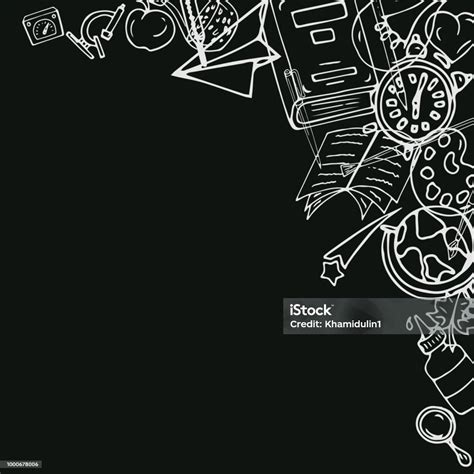 벡터 원활한 패턴 레트로 다른 학교 개체의 그리기 다시 학교로 테마입니다 표면 텍스처 배경 화면 채우기 그림 웹 페이지의 배경에 사용할 수 있습니다 신학기에 대한 스톡 벡터