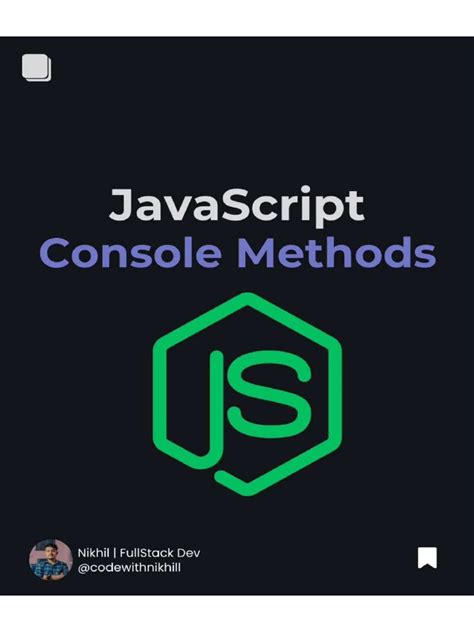 Js Console Methods Pdf