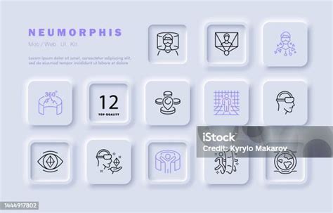 사이버펑크 세트 아이콘입니다 홀로그램 증강 현실 가상 세계 메타버스 텔레포트 인공 지능 Vr 헬멧 암호화폐 사이버 공간 신경망 개념입니다 신형성 스타일 전진 방향에 대한