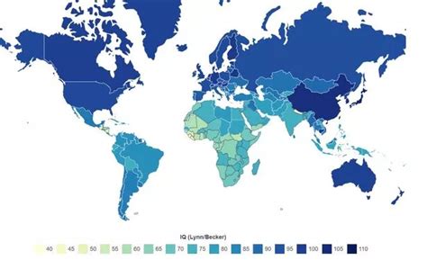 Map Shows The Worlds Most Intelligent Nations Based On Iq Scores