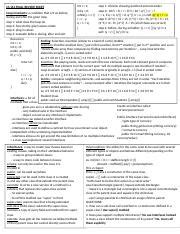 Cs161 Final Exam Sheet Cs 161 Final Review Sheet Int R X Int Q 0