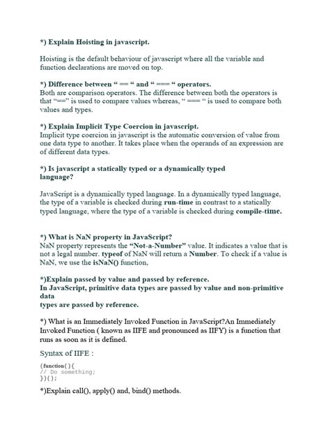 Javascript Interview 1 Download Free Pdf Java Script Scope Computer Science