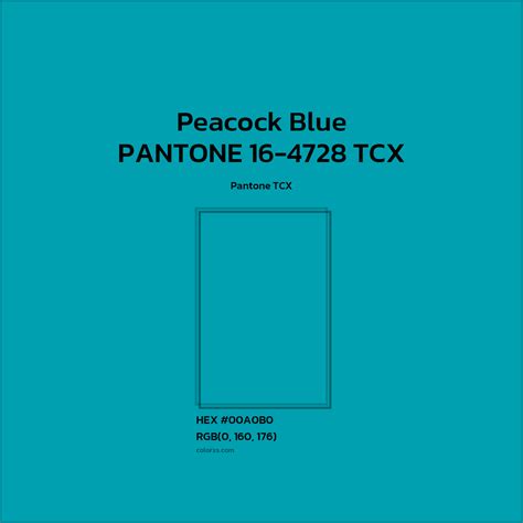 About Pantone 16 4728 Tcx Peacock Blue Color Color Codes Matching
