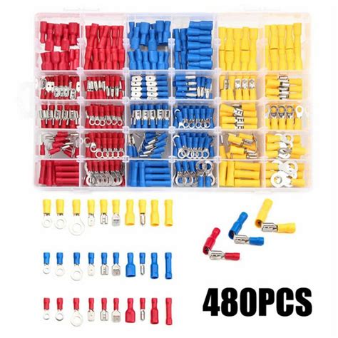 Electrical Connectors Electrical Wire Terminals 480pc Spade Connector