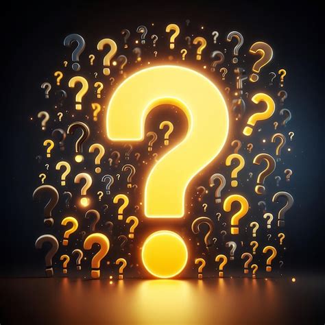 Premium Photo Beautiful Yellow Question Mark Icon And Black Background Ai Image