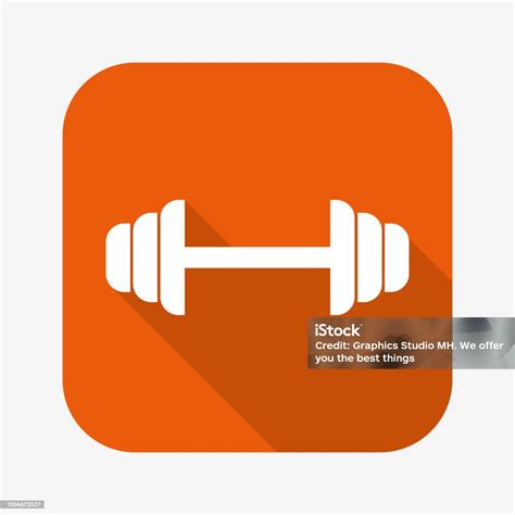 플랫 디자인 스타일의 간단한 아령 아이콘 스포츠 및 체중 감량 개념 웹 사이트 및 모바일 앱용 사용 강철에 대한 스톡 벡터 아트