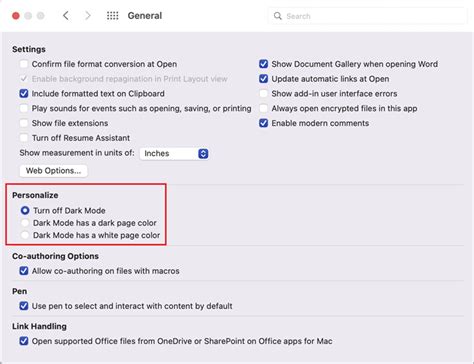Word 中的深色模式 Microsoft 支援服務
