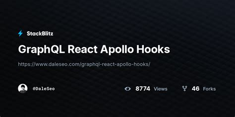 Graphql React Apollo Hooks Stackblitz