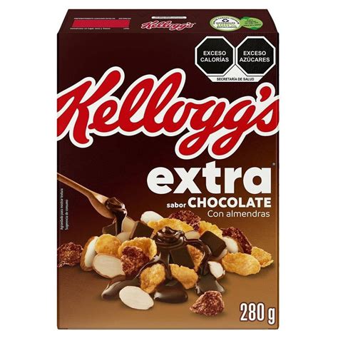 Cereal Kelloggs Extra Sabor A Chocolate Con Almendras 280 G Walmart