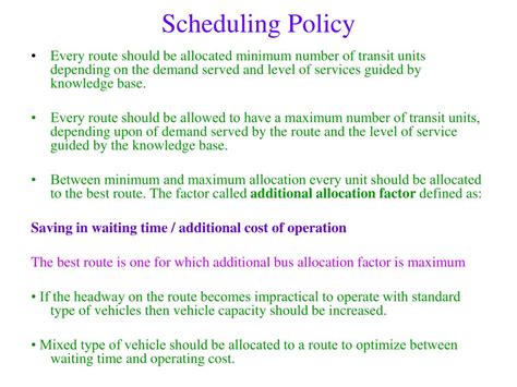 Ppt Expert System Modelling For Route Network Design And Scheduling For Urban Bus Transit
