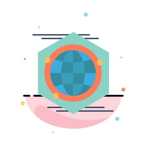Globe Polygon Space Idea Abstract Flat Color Icon Template 18016403 Vector Art At Vecteezy