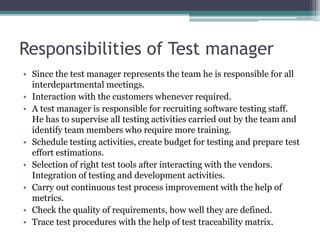 Organizational Responsibilities And Test Automation Pptx