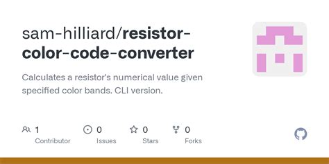 Github Sam Hilliardresistor Color Code Converter Calculates A