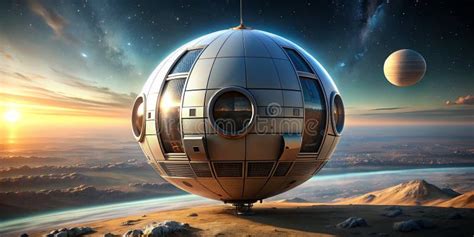 Conceptualize A Scifi Spacecraft Shaped Like A Giant Egg Capable Of