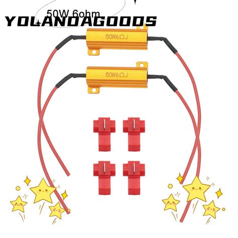 YOLA Load Resistor Auto Universal Replacement Fog Lamps Decode Harness Decoder LED Error Wiring