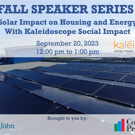 Ssj Fall Speaker Series Solar Impact On Housing And Energy Sustainable Saint John