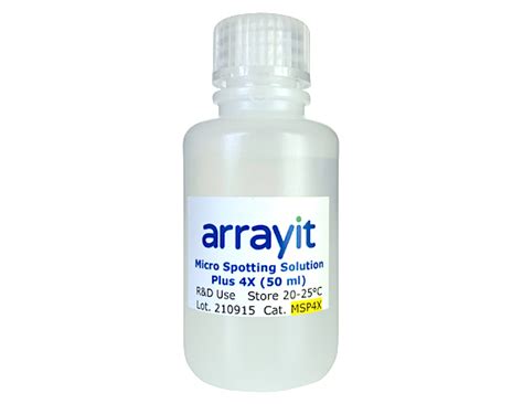 Arrayit Micro Spotting Solution Plus Ml Of X And X Solutions