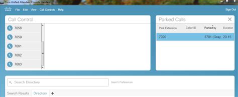 Unable To Retrieve A Parked Call Attendant Console 10 Cisco Community
