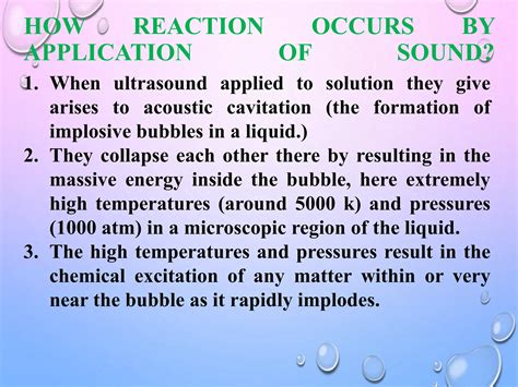 Sonochemistry Seminar Pptx