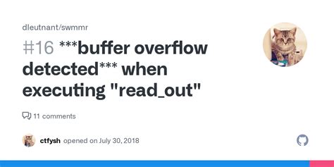 Buffer Overflow Detected When Executing Readout · Issue 16