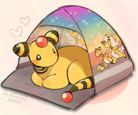 Pikachu Ampharos And Mega Ampharos Pokemon Drawn By Tansho Danbooru