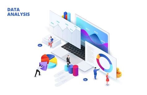 Premium Vector Isometric Data Analysis Concept