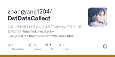 Github Zhangyang1204dstdatacollect 这是一个数据实时采集与可视化的spring应用程序，数据来自于：wdckugikyoto U