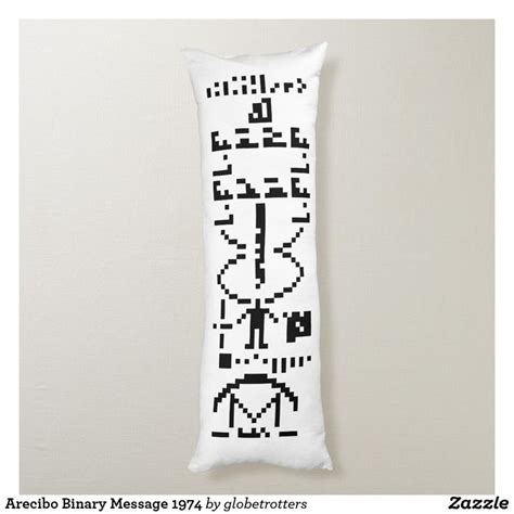 Arecibo Binary Message 1974 Body Pillow Zazzle Body Pillow Custom