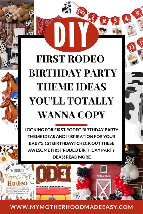 First Rodeo Birthday Party Theme Ideas [diy Friendly] My Motherhood
