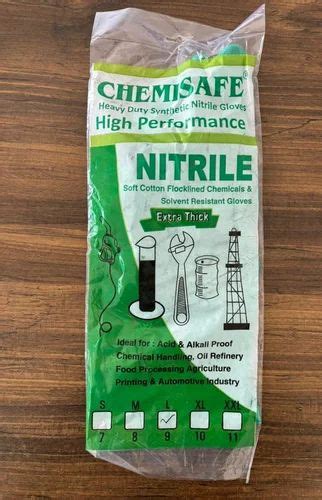 Chemisafe Synthetic Nitrile Gloves Size 9 Inches At ₹ 57pack In Bavla
