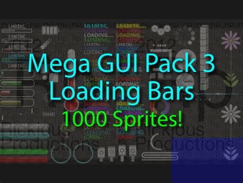 Mega Gui Pack 3 Animated Loading And Progress Bars 2d Icons Unity