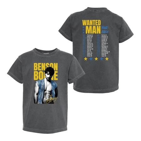 Benson Boone Wanted Man Tour 2026 Official Concert Merch And Tour Album