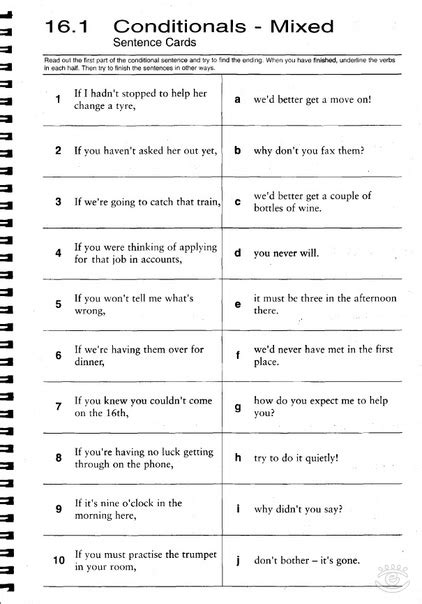 Worksheets Conditionals Условные предложения Ответы 13 1 Lg 2h 3f 4i 5a 6e 7d 8i