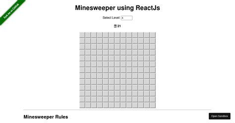 Minesweeper Codesandbox