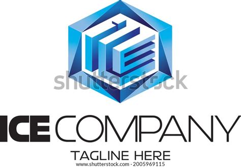 Ice Cube Company Logo Blue Stock Vector Royalty Free 2005969115