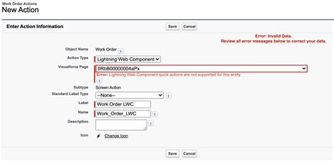 Lightning Web Components Not Able To Create A Quick Action Using Direct Lwc In Summer 21 Org