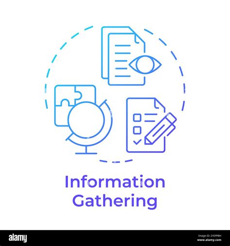Information Gathering Blue Gradient Concept Icon Stock Vector Image And Art Alamy
