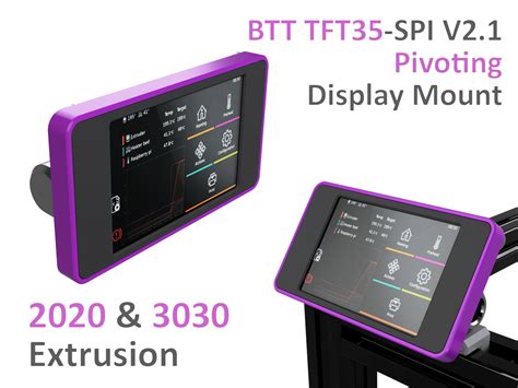 Btt Tft35 Spi V2 1 Pivoting Display Mount By Boothyboothy Download Free Stl Model
